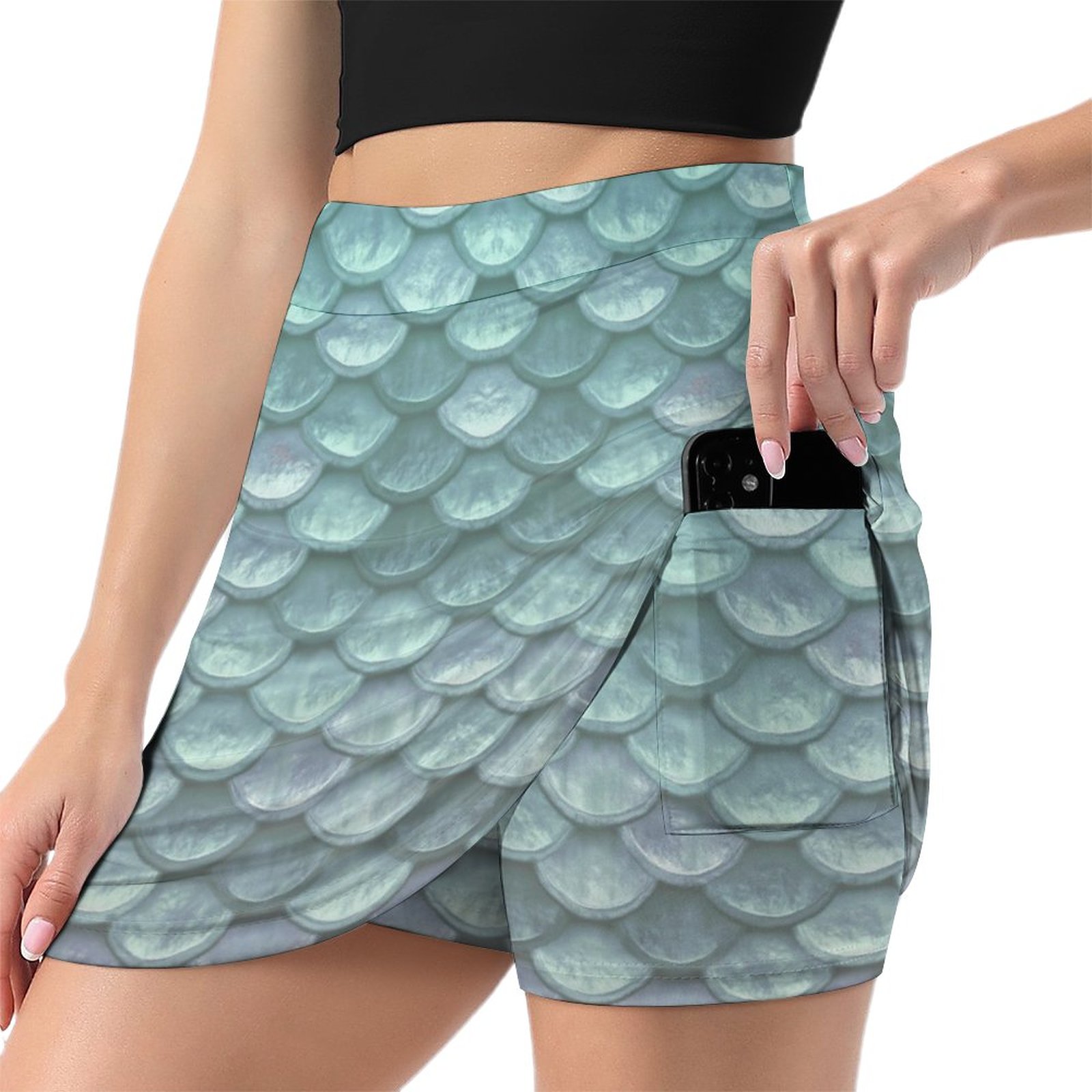 Variegated Mermaid Scales Light proof trouser skirt mini skirt for ...