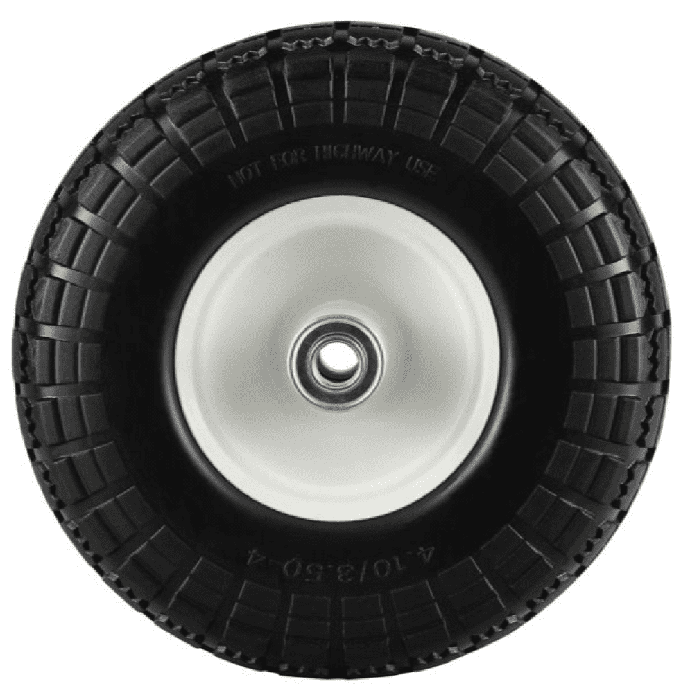 Varies 10 in. No Flat Tire Replacement Wheel, Black, Knobby Tread, 5/8 ...