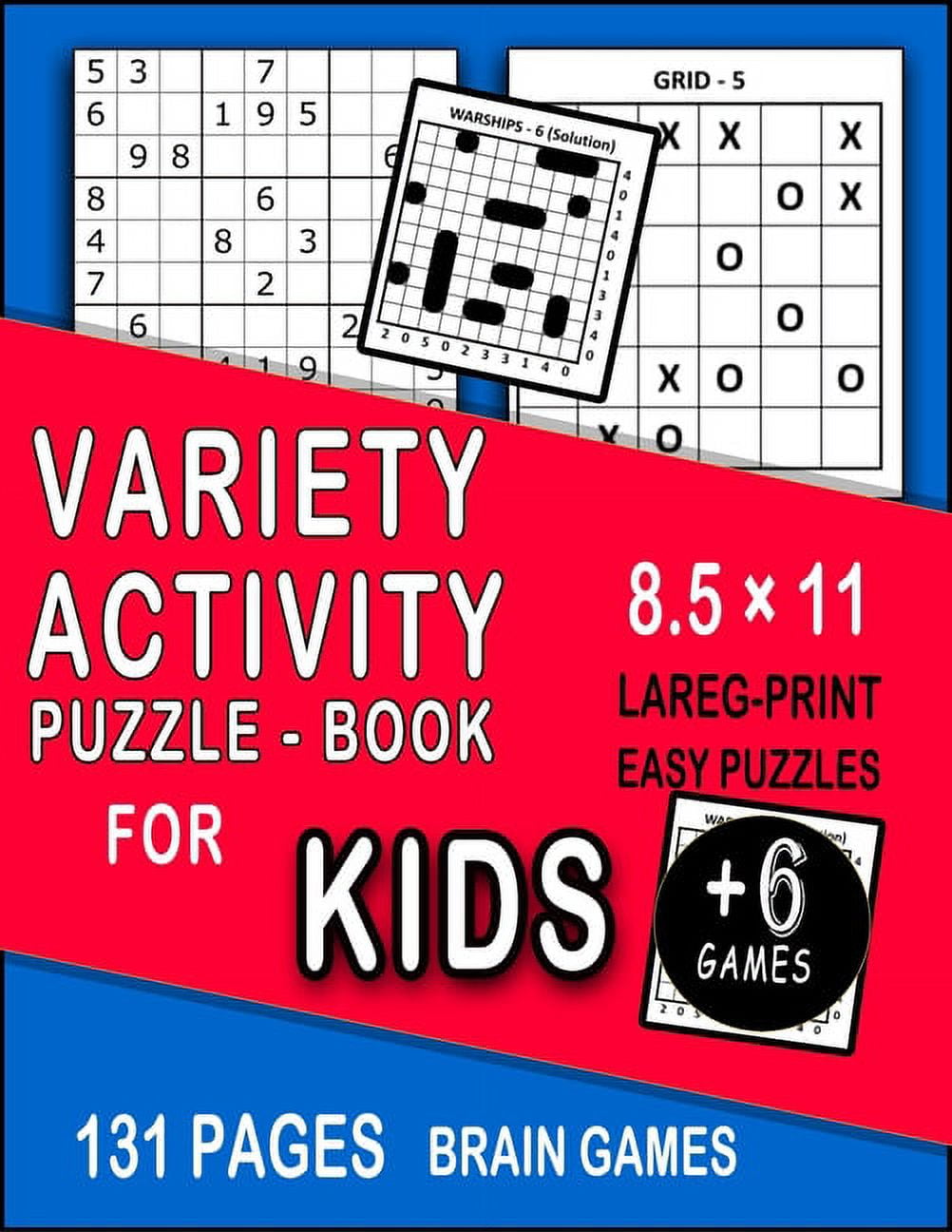 Variety Activity Puzzle Book for kids: Mazes, Word Games, Sudoku ...