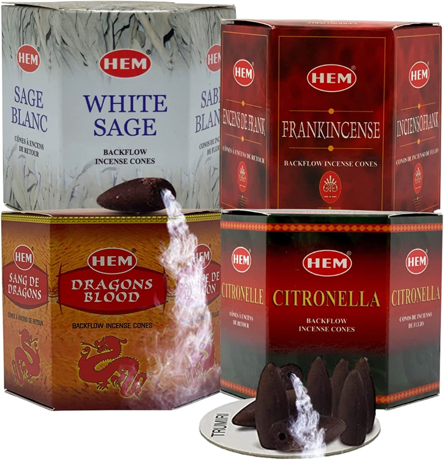 Variety Backflow Incense Cones for Waterfall and Mat Bundle Inciensos Aromaticos|Incienso ...