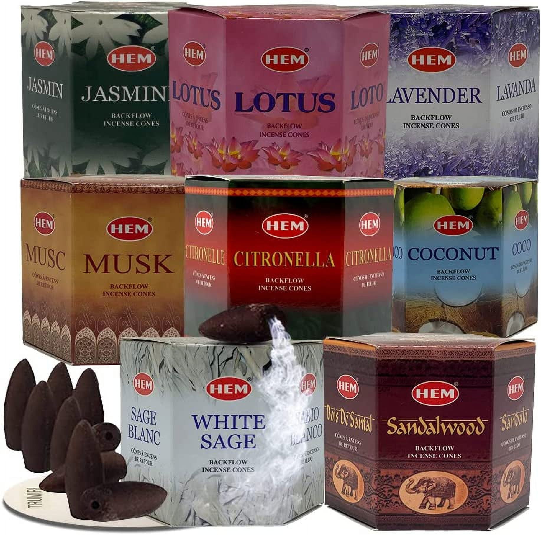 Variety Backflow Incense Cones for Waterfall and Mat Bundle Inciensos Aromaticos|Incienso ...