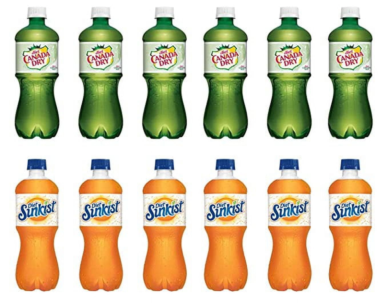 Variety Diet Soda pack , 20 oz , Pack of 12, CANADA DRY GINGER ALE ...
