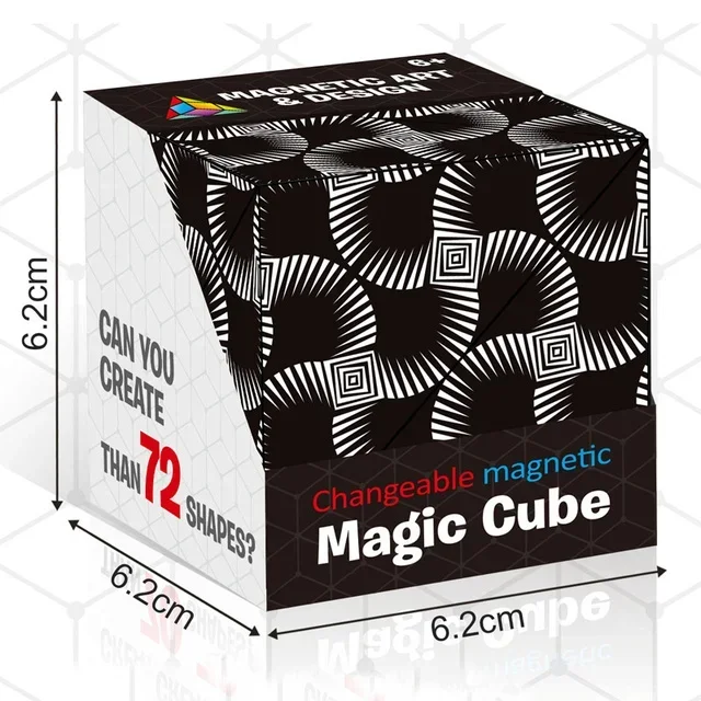 Variety Geometric Changeable Magnetic Magic Cube Anti Stress 3D Hand ...
