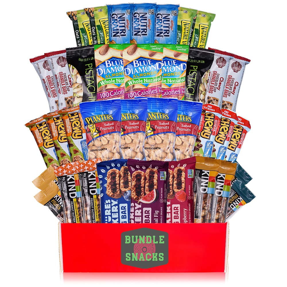 Variety Healthy Snack Box (37 Count) | Healthy Gift Basket of Assorted ...
