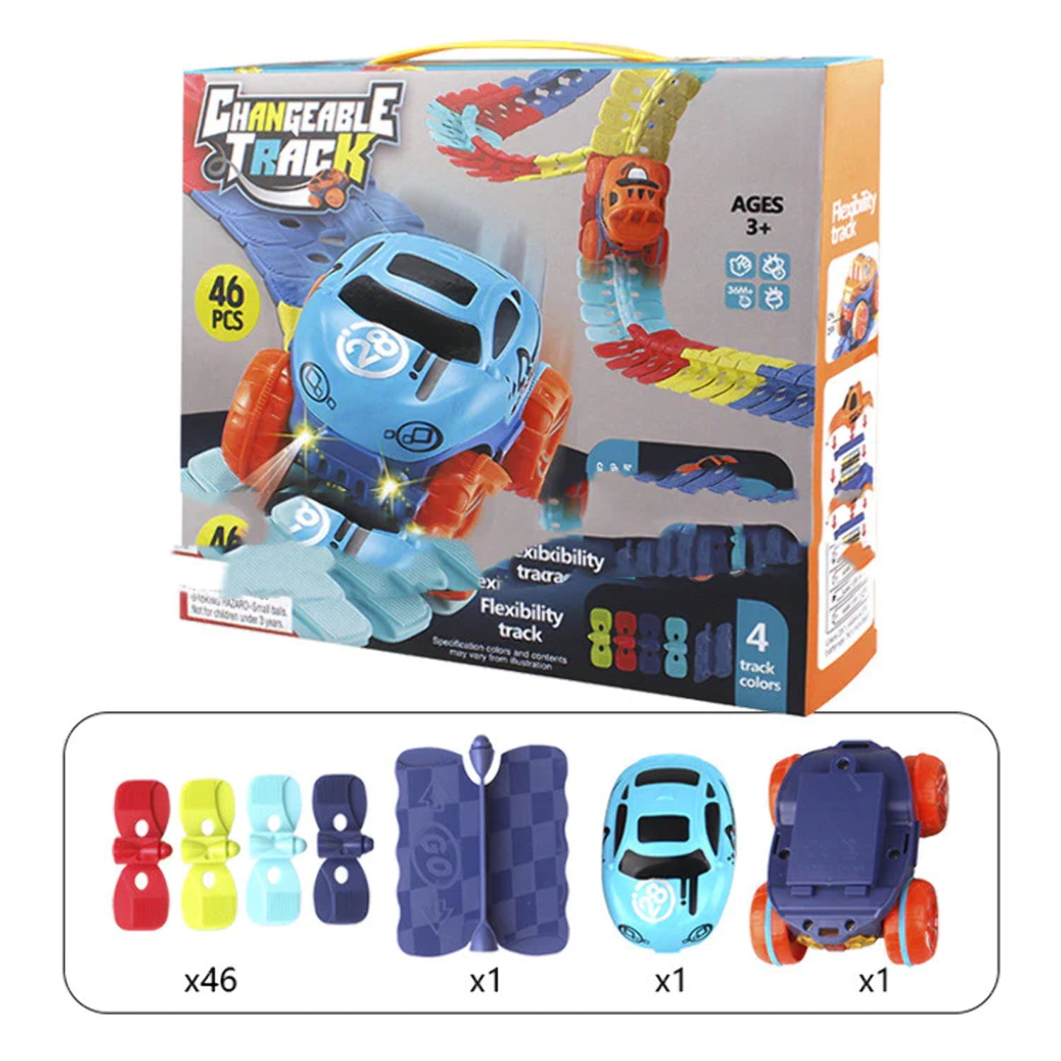 Variety Of Flexible Assembling Electric Light Rail Toy Car - Walmart.com