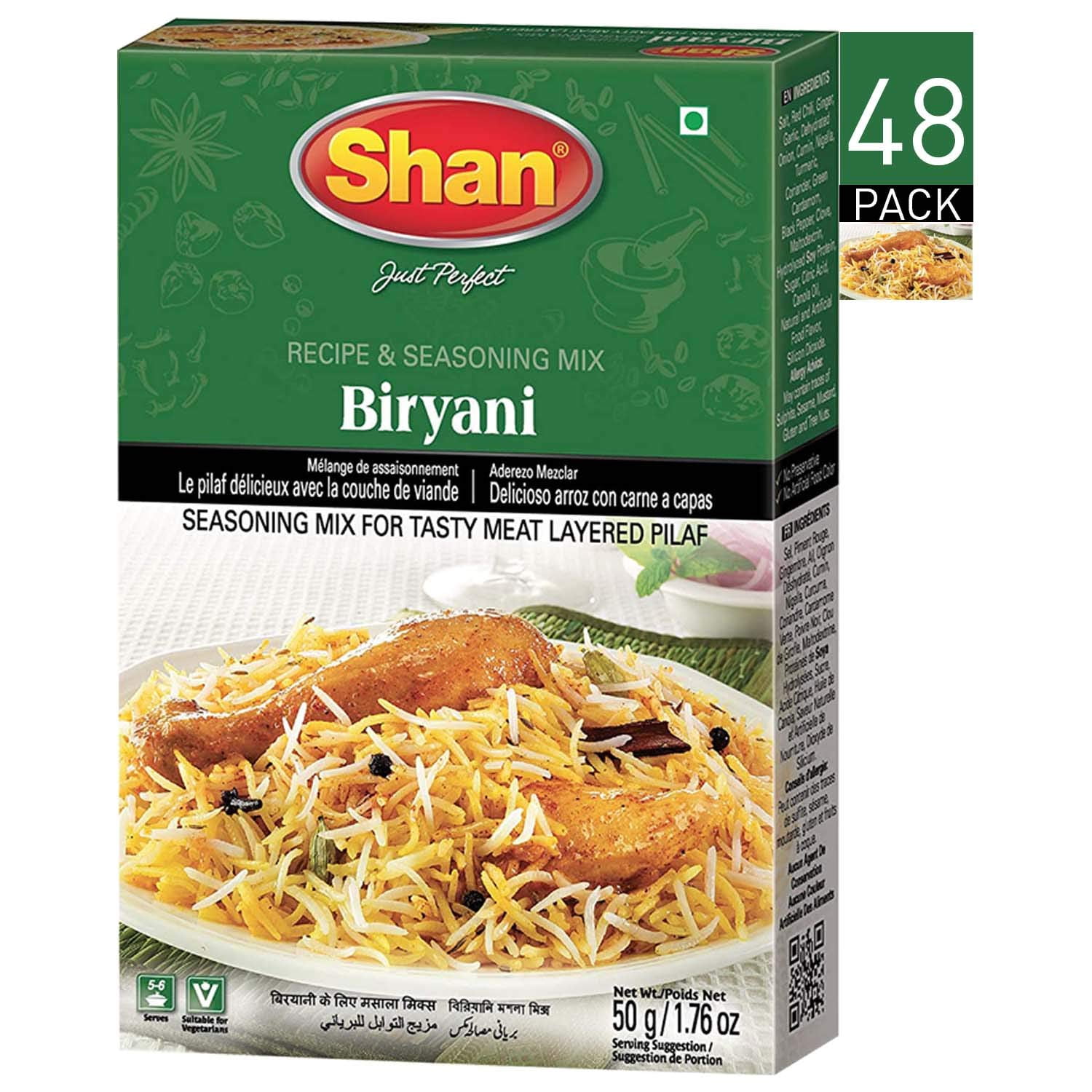 Variety Pack Biryani Masala Powder By Shan 50gm, 1.7 Ounce | Pack Of 48 ...