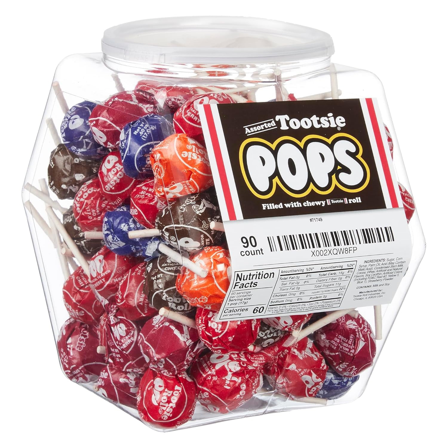Variety Pack Bulk Candy | 90 Individually Wrapped Lollipops filled with ...