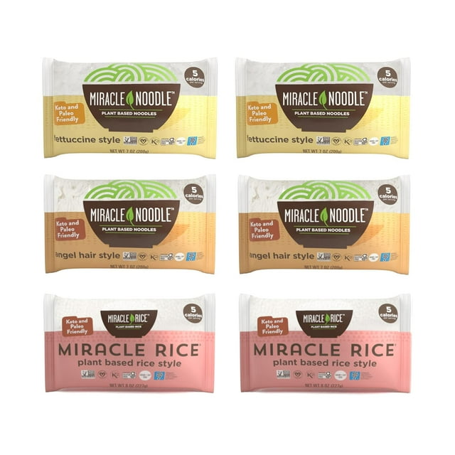 Variety Pack Fettuccine, Angel Hair Rice. - Shirataki Noodles ...