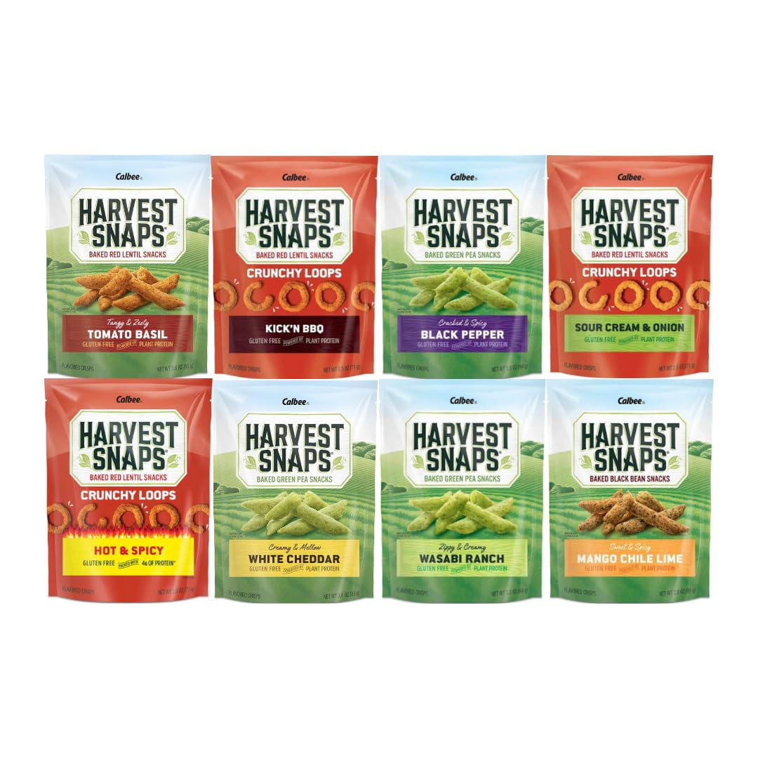Variety Pack Harvest Snaps Veggie Chips - 8 Pack, Includes White ...