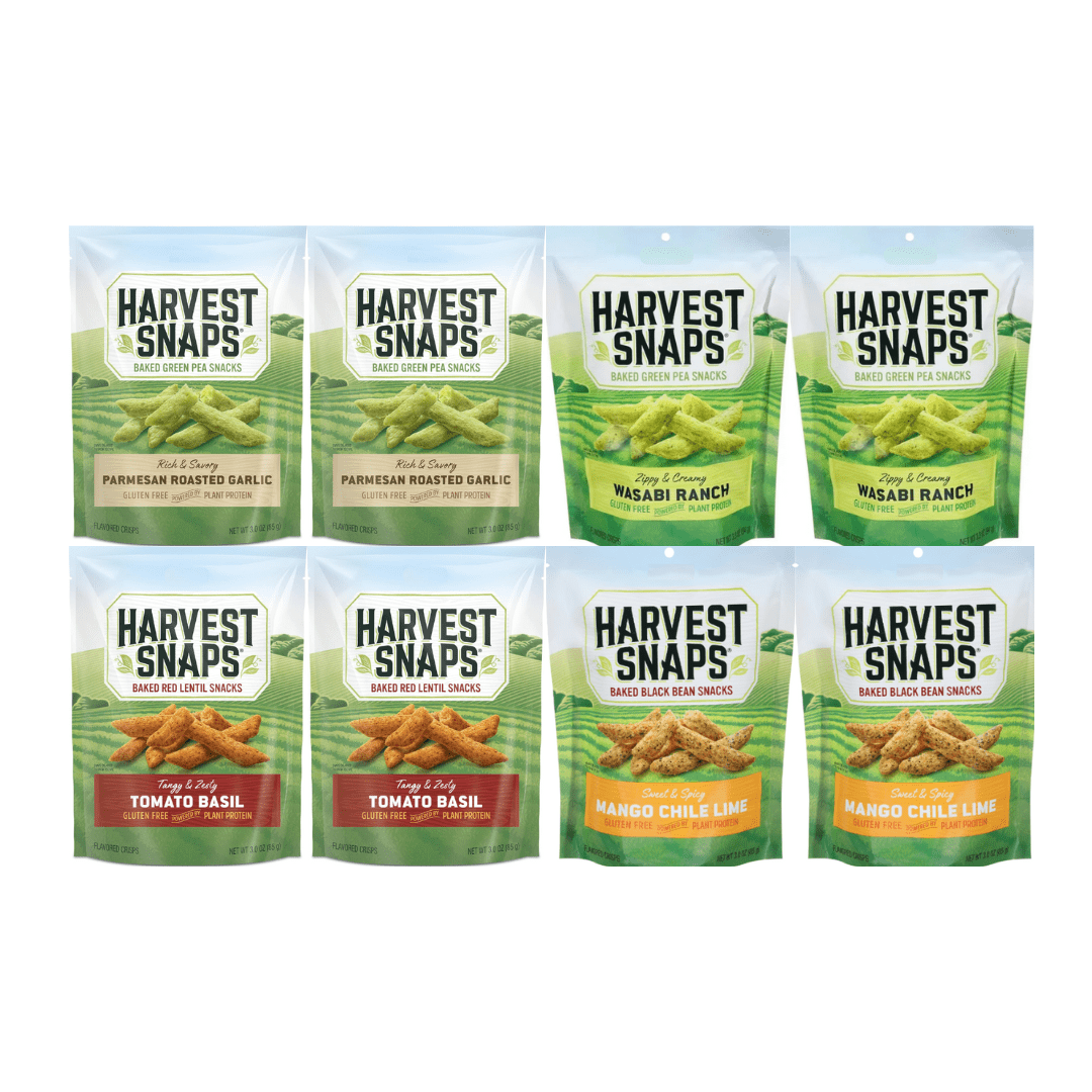 Variety Pack Harvest Snaps Veggie Chips - 8 Pack - White Cheddar ...