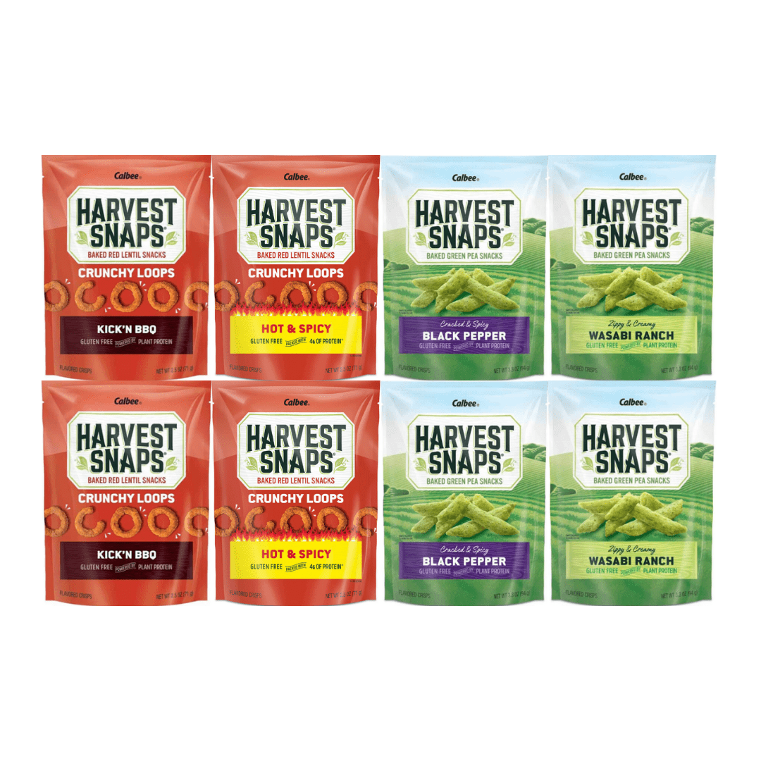 Variety Pack Harvest Snaps Veggie Chips - Kick'n BBQ, Hot & Spicy ...