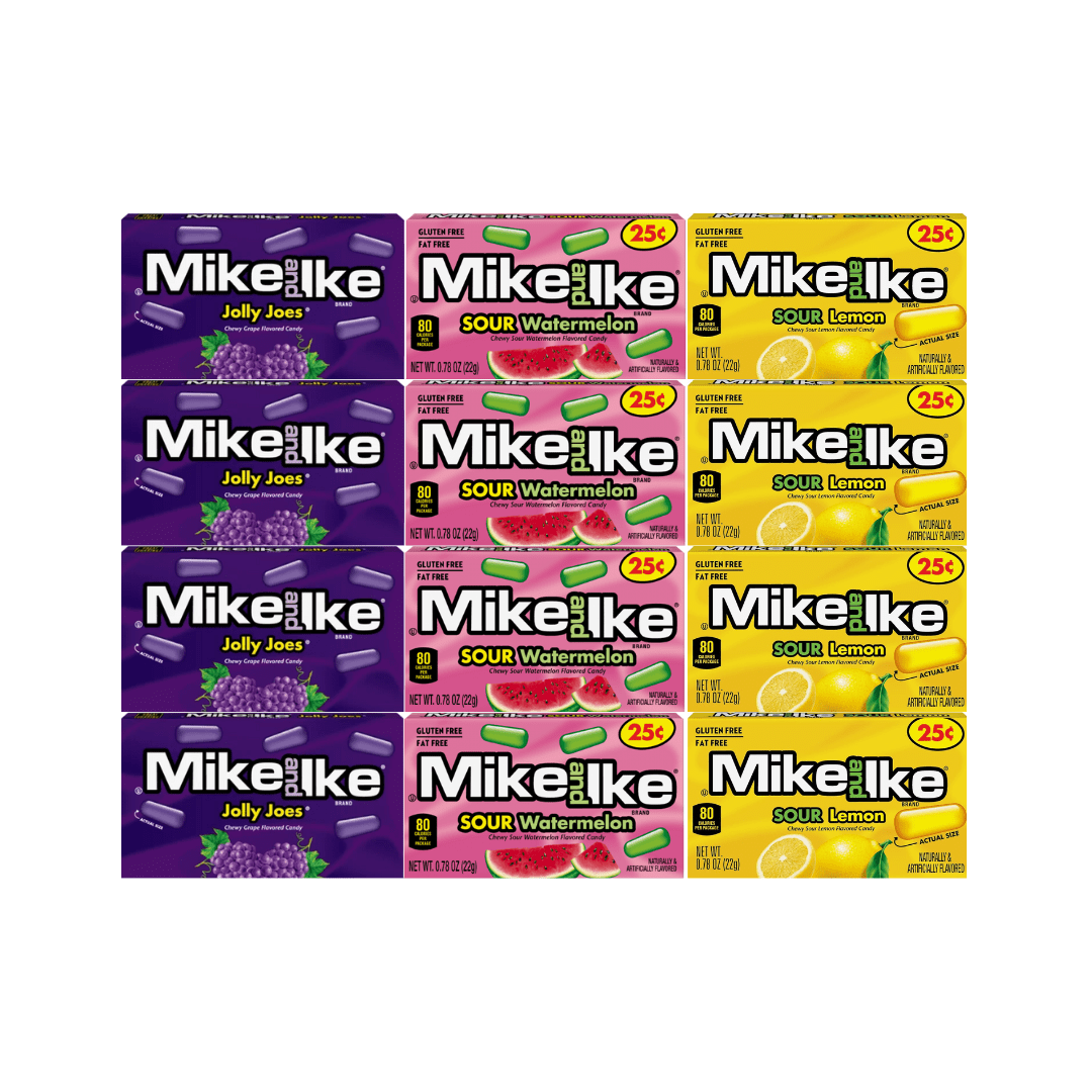 Variety Pack Mike and Ike Candy – Jolly Joes, Sour Watermelon, Sour ...