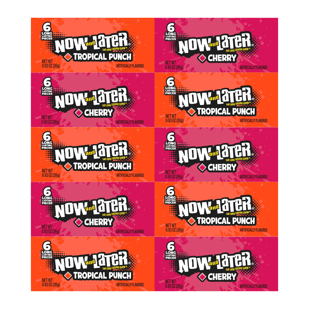 Variety Pack Now and Later Candy – 10 Individually Wrapped Pieces – 5 ...