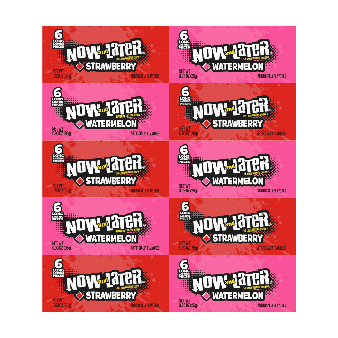 Variety Pack Now and Later Candy, Individually Wrapped Chewy Candy ...