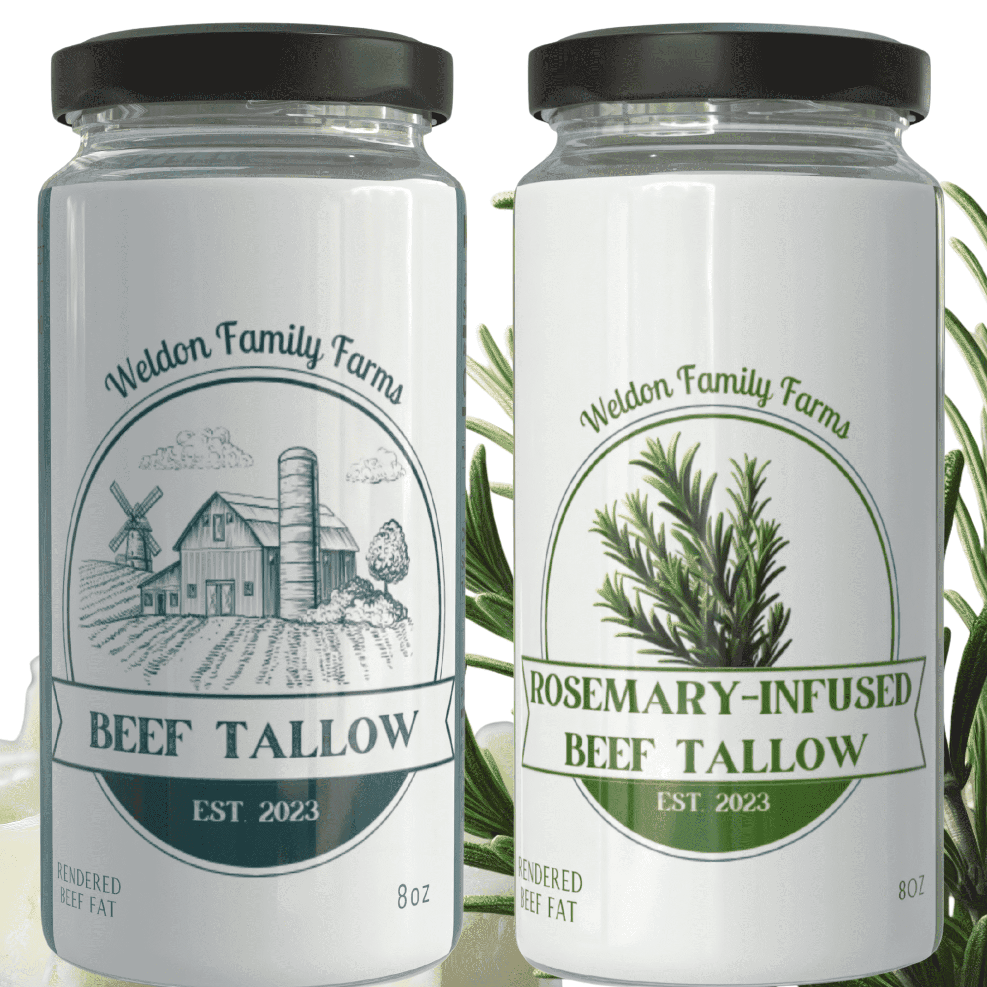 Weldon Family Farms Variety Pack, Original Beef Tallow and Rosemary ...