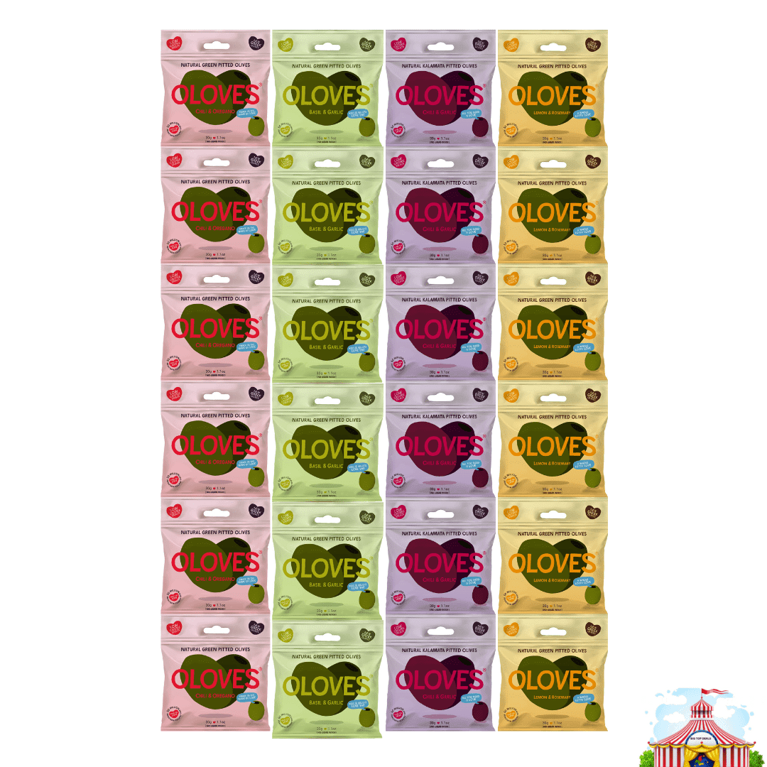 Variety Pack Pitted Green Olives & Kalamata Oloves - 4 Flavors: Basil ...