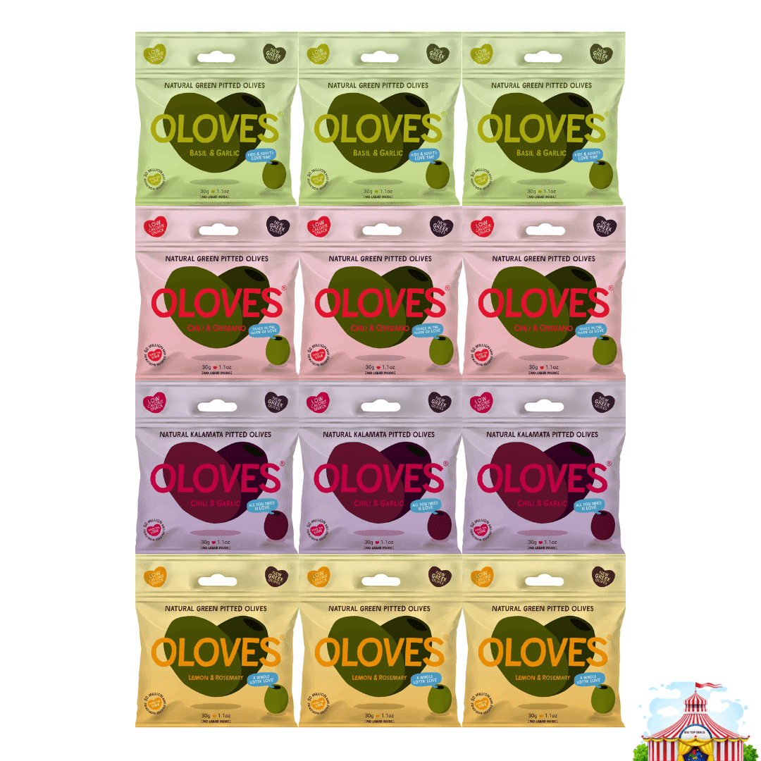 Variety Pack Pitted Green Olives & Kalamata Olives Oloves - 4 Flavors ...