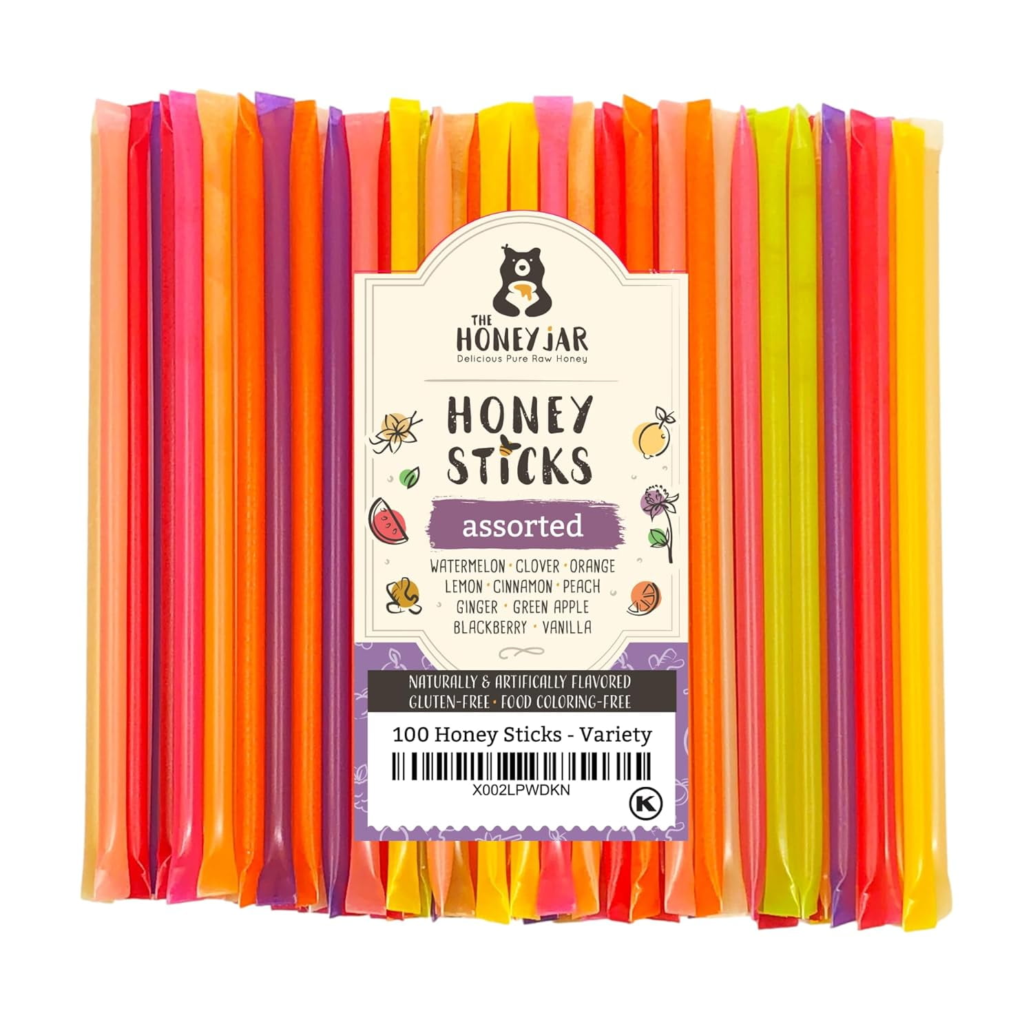 Variety Pack Raw Honey Sticks - Pure Honey Straws For Tea, Coffee, Or A ...