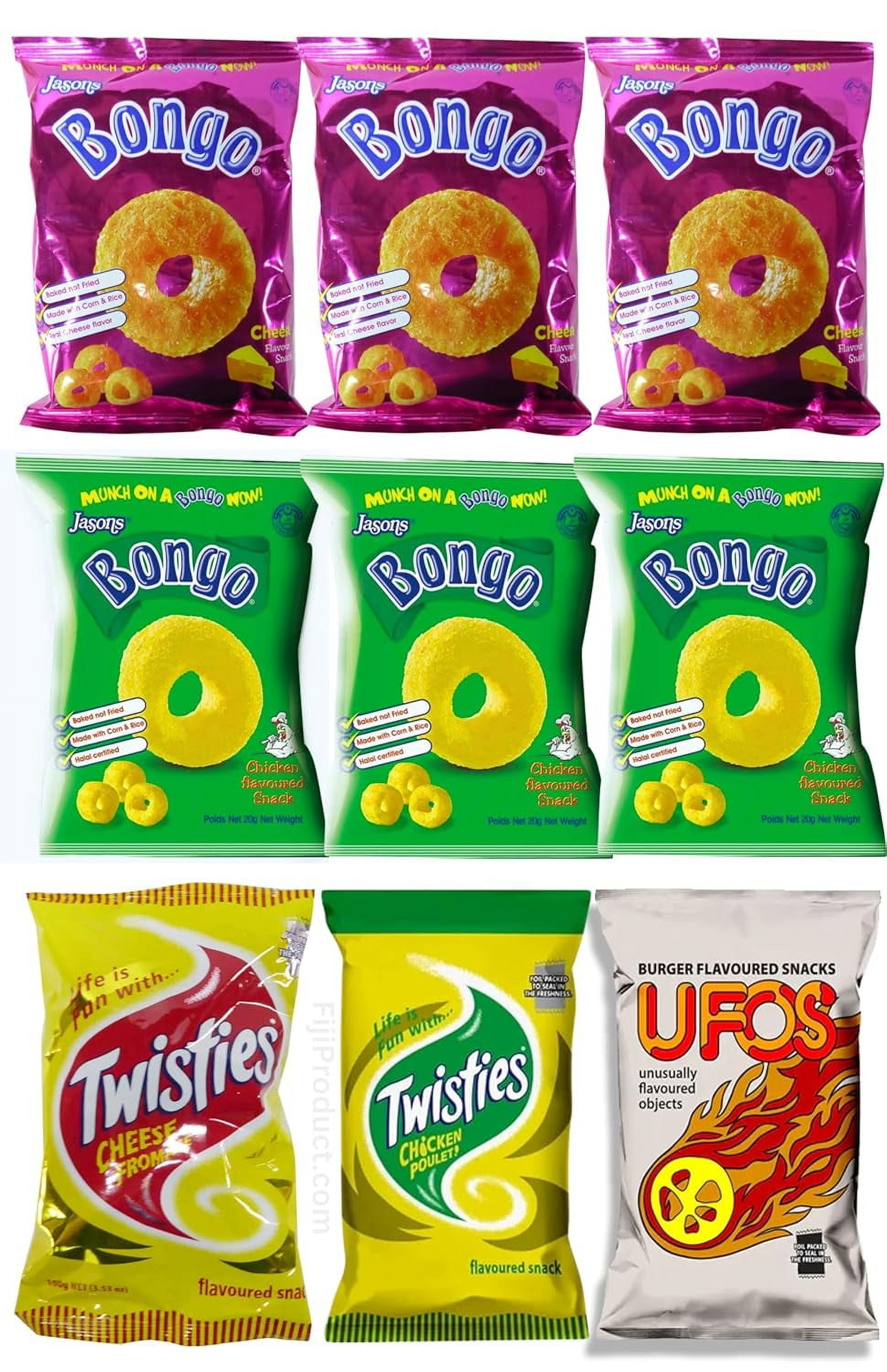 Variety Pack Snacks - Bongo, Twisties, Ufo's (Value Pack Of 9) Favorite ...
