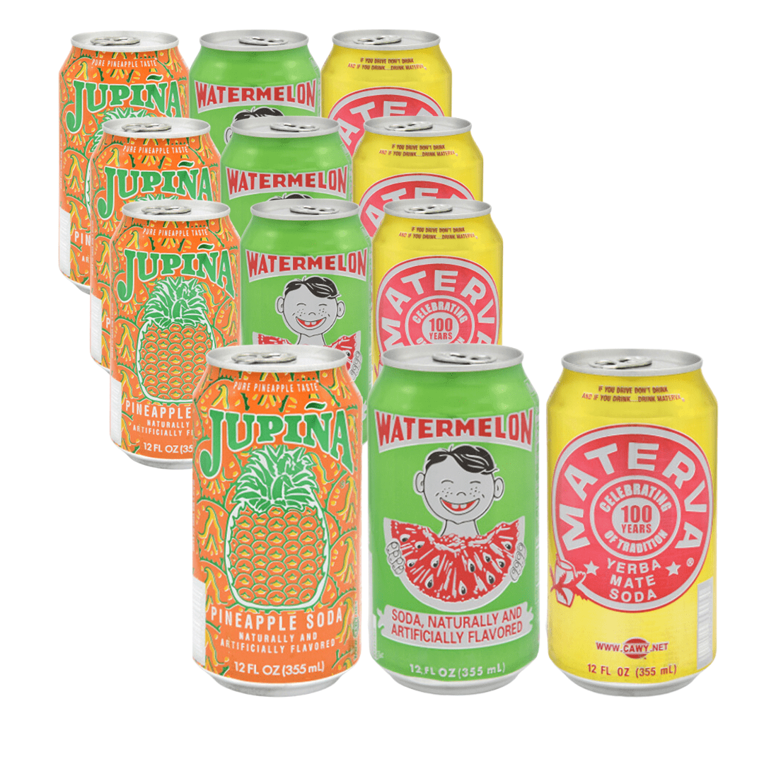 Variety Pack Soda Soft Drinks - Jupina Pineapple Soda - Cawy Watermelon ...