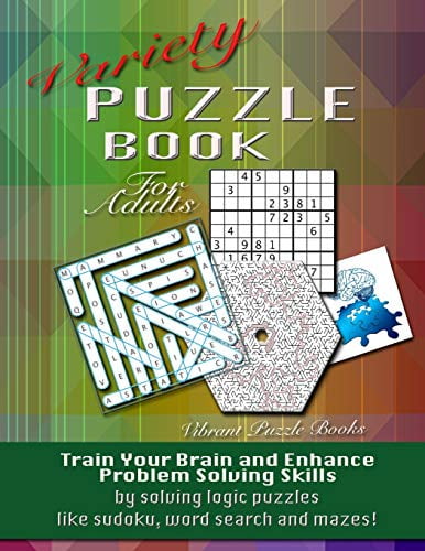 Pre-Owned Variety Puzzle Book For Adults: Train your brain and enhance ...
