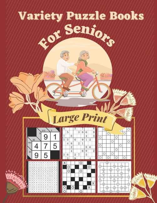 Variety Puzzle Books For Seniors Large Print: 7 Different Logical ...