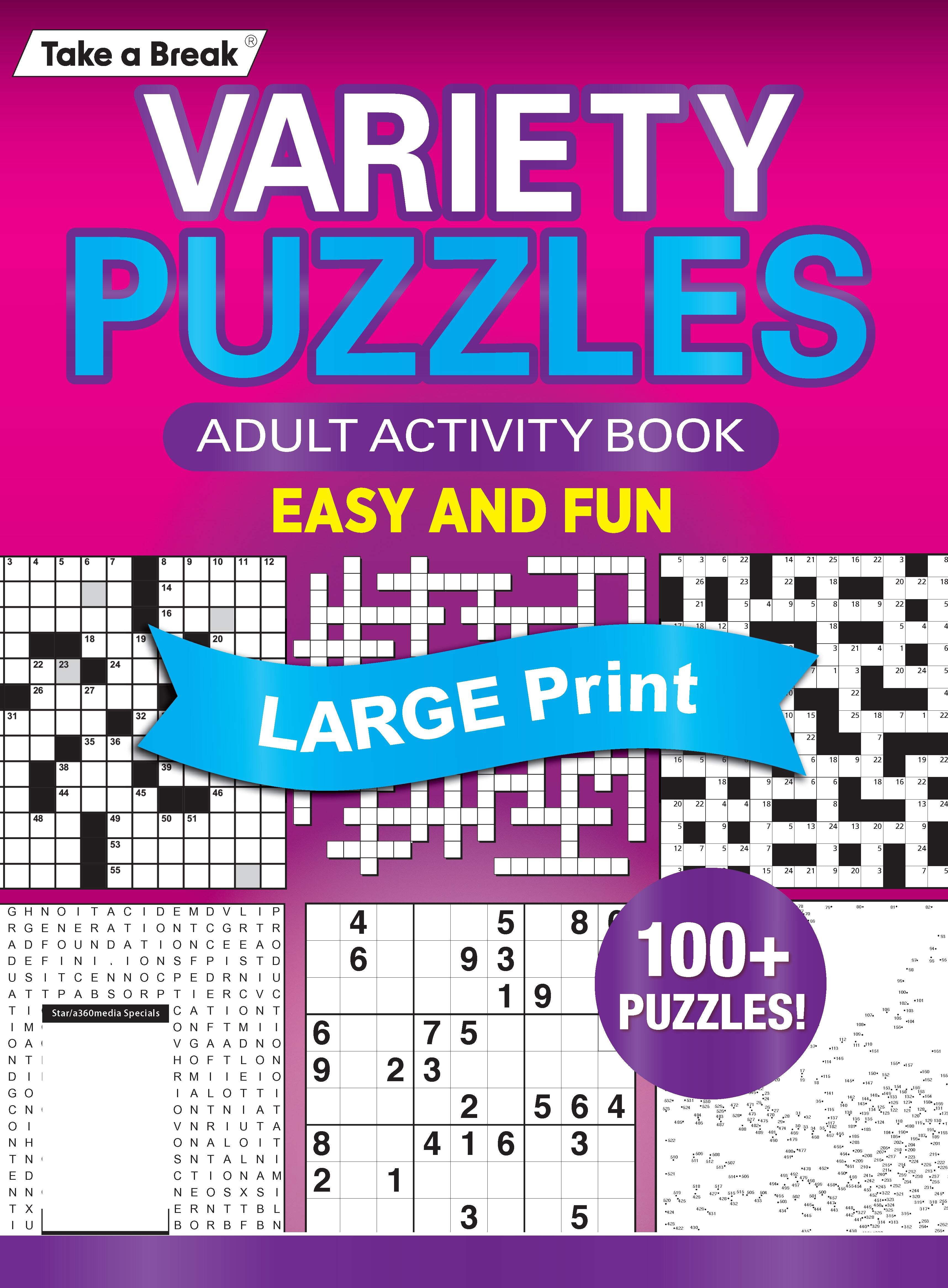 Variety Puzzles Large Print - Unplug and Unwind! Adult Activity Book ...