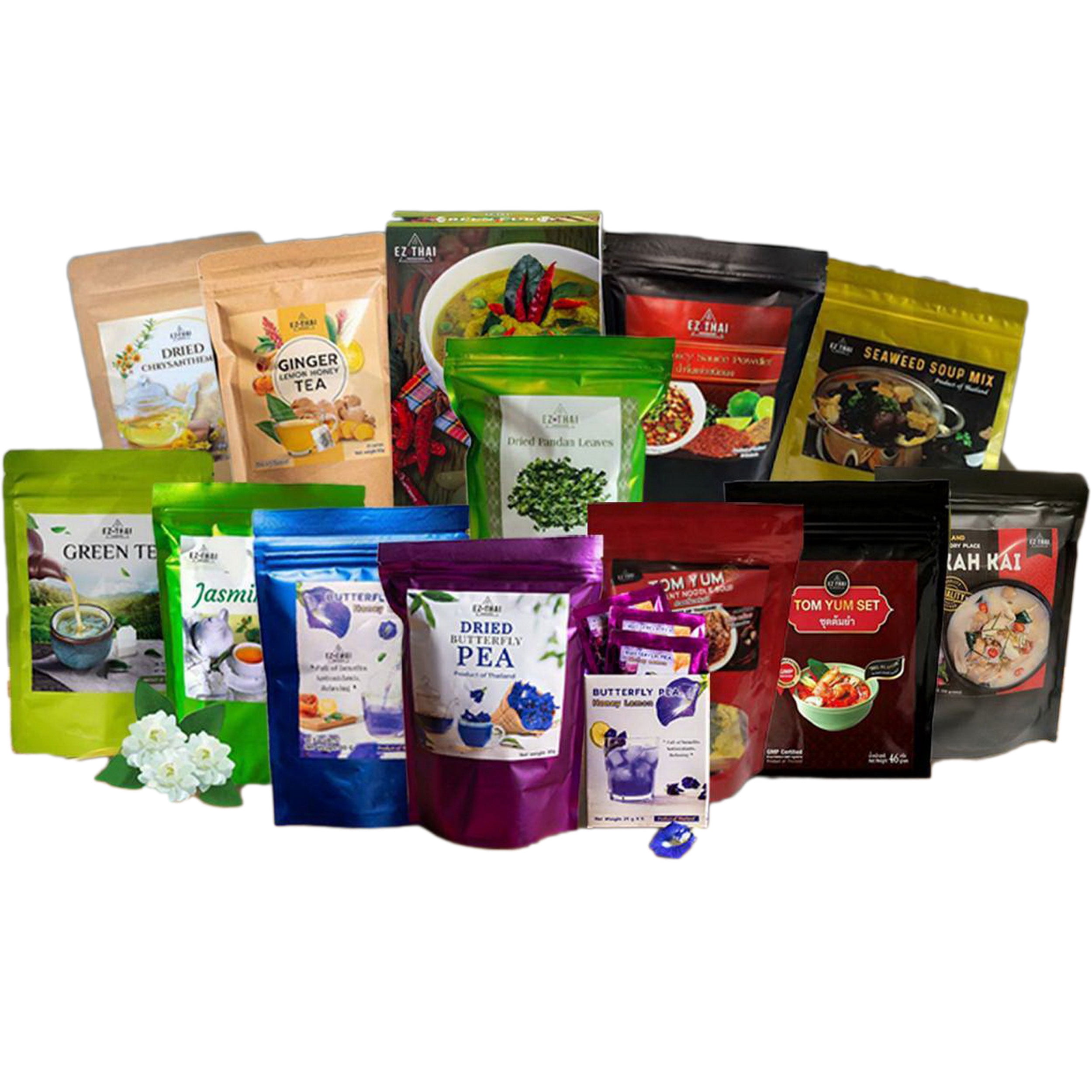 Variety Sampler Box 14 Pack Bundle Thai Cuisine Teas Premium Gourmet ...
