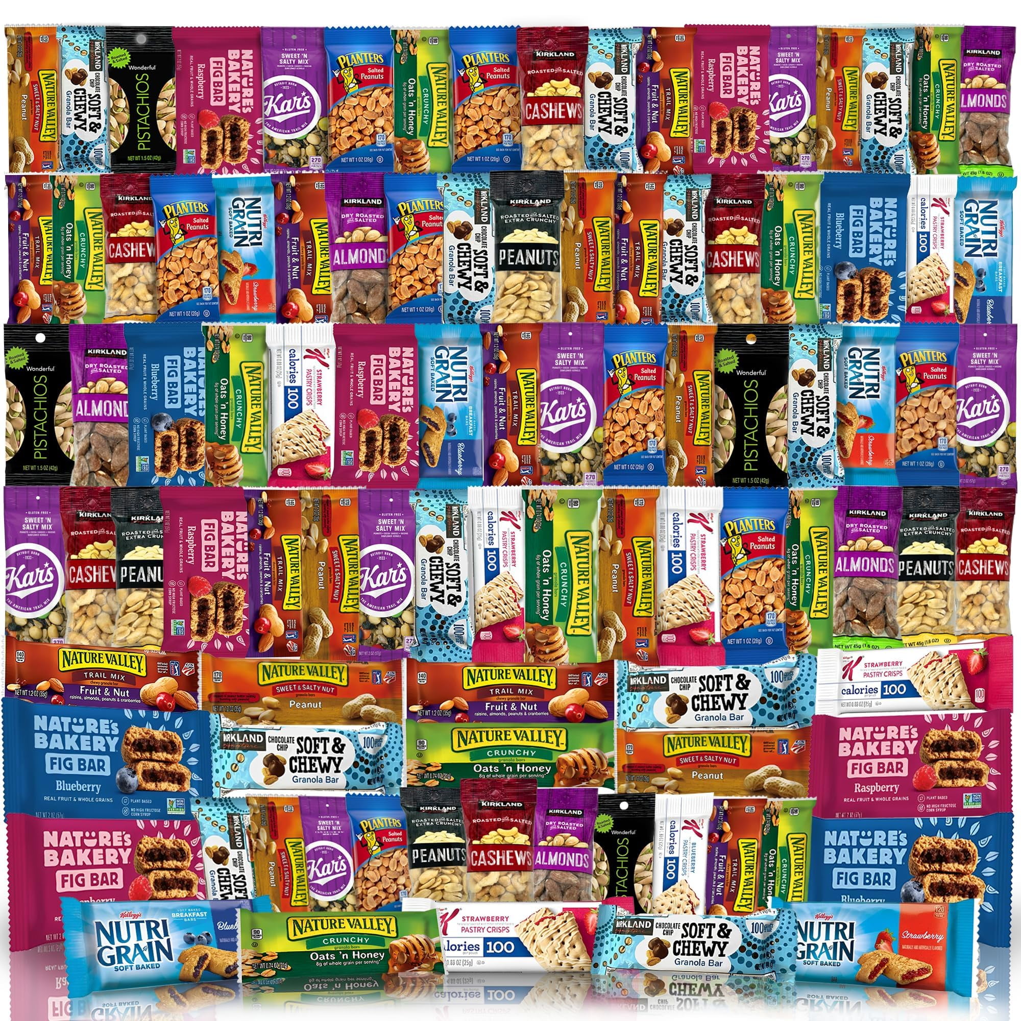 Variety Snack Box, 101 AIF4 Count, Granola Bars, Breakfast Bars, Trail ...