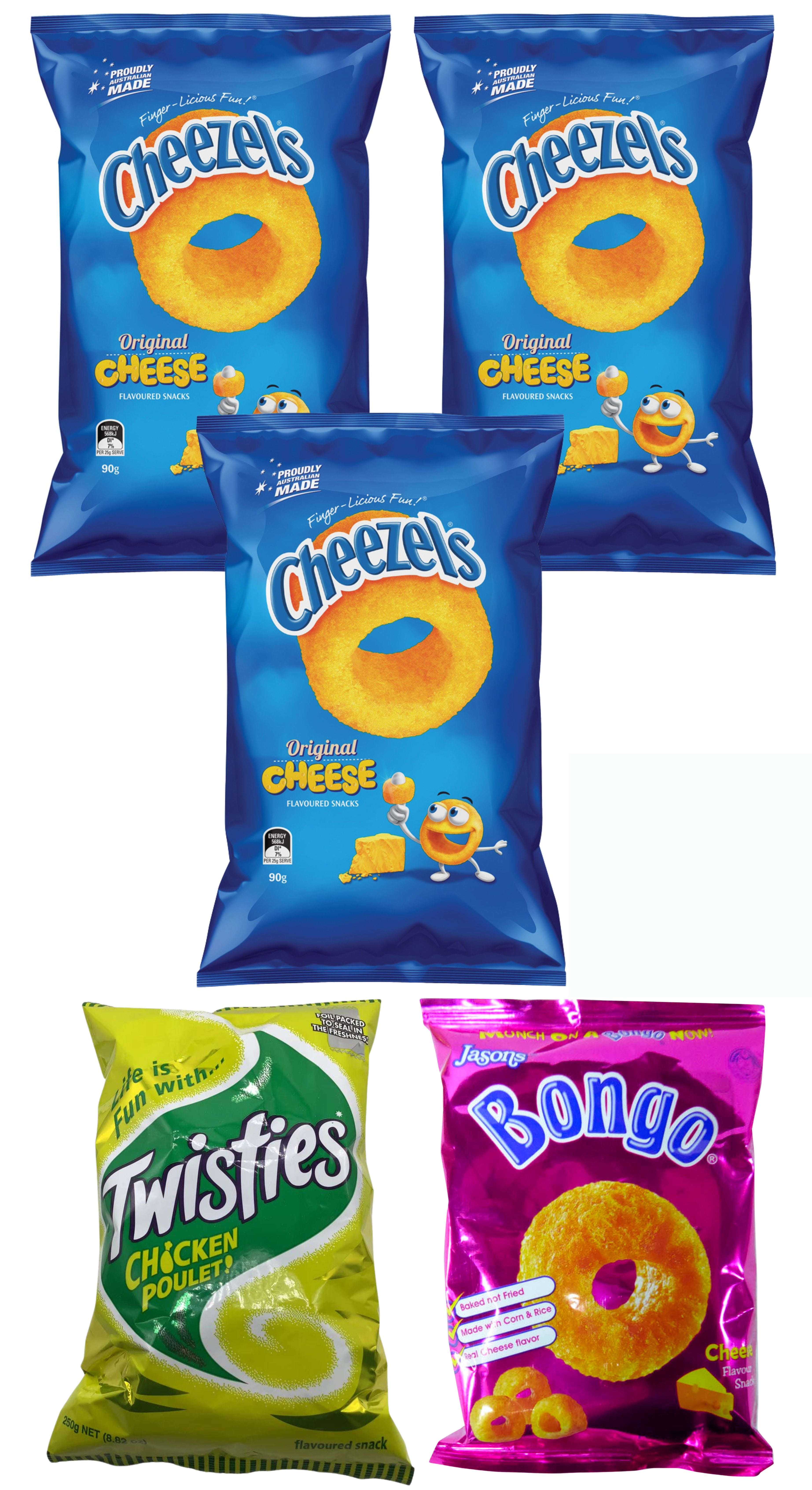 Variety Snack - Cheezels Cheese, Chicken Twisties, Cheese Bongo (Value ...