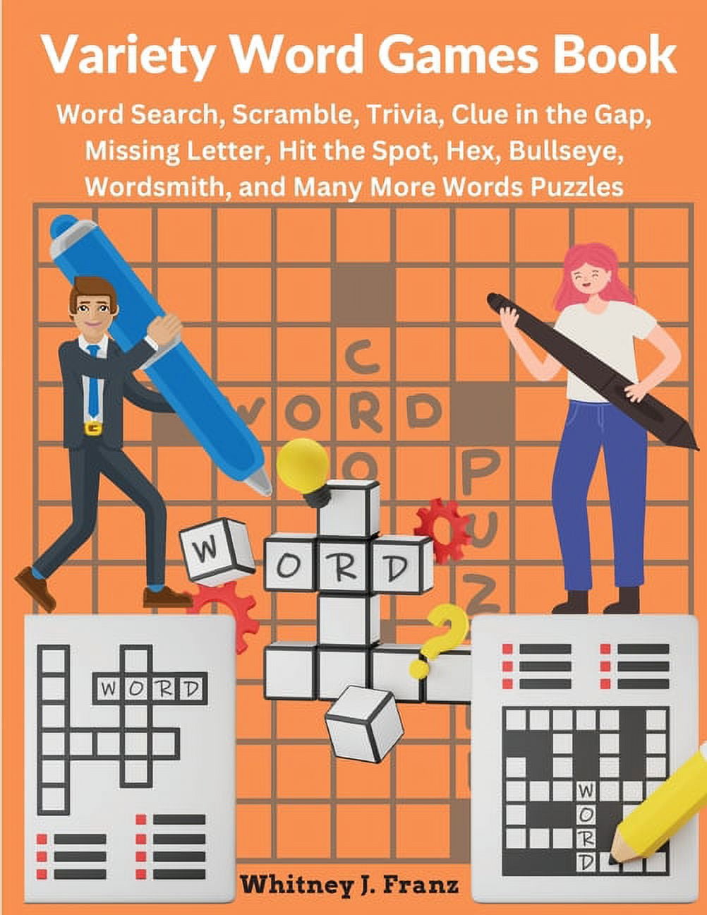 Variety Word Games Book: Word Search, Scramble, Trivia, Clue in the Gap ...