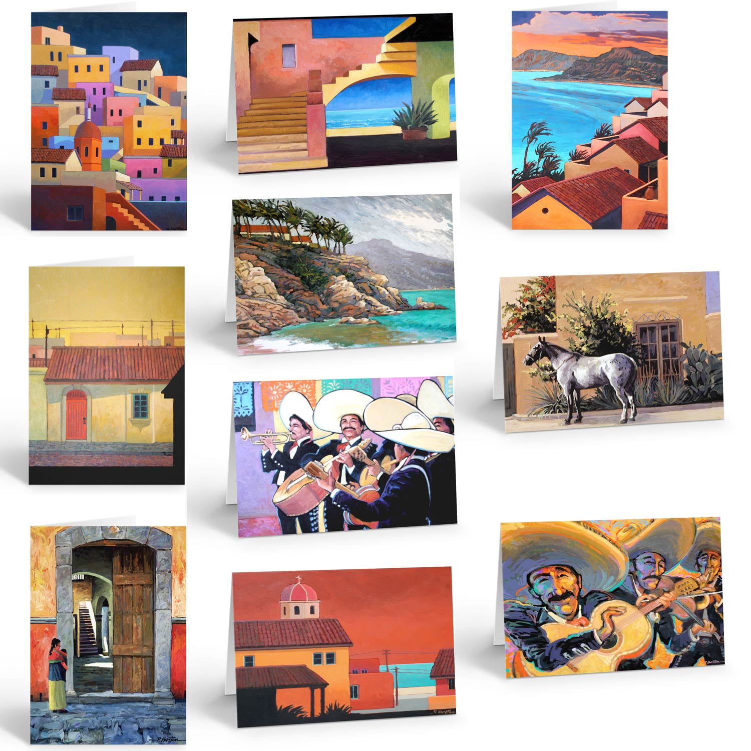 Variety of Mexico Themed Note Cards - 10 Different Note Cards with ...