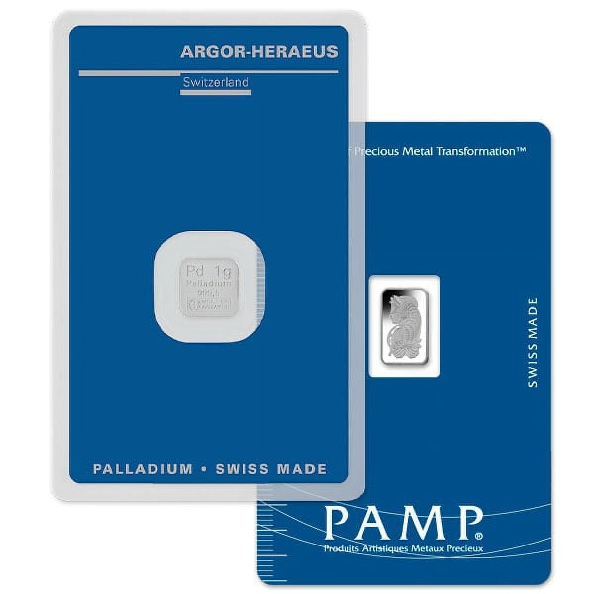 Swiss-Made 1 Gram Palladium Bar - 99.95% Pure, IRA Approved, With ...