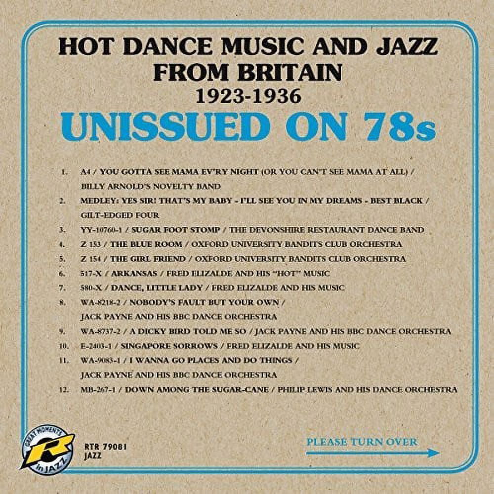 Various Artists - Hot Dance Music & Jazz From Britain 1923-1936 - Music ...