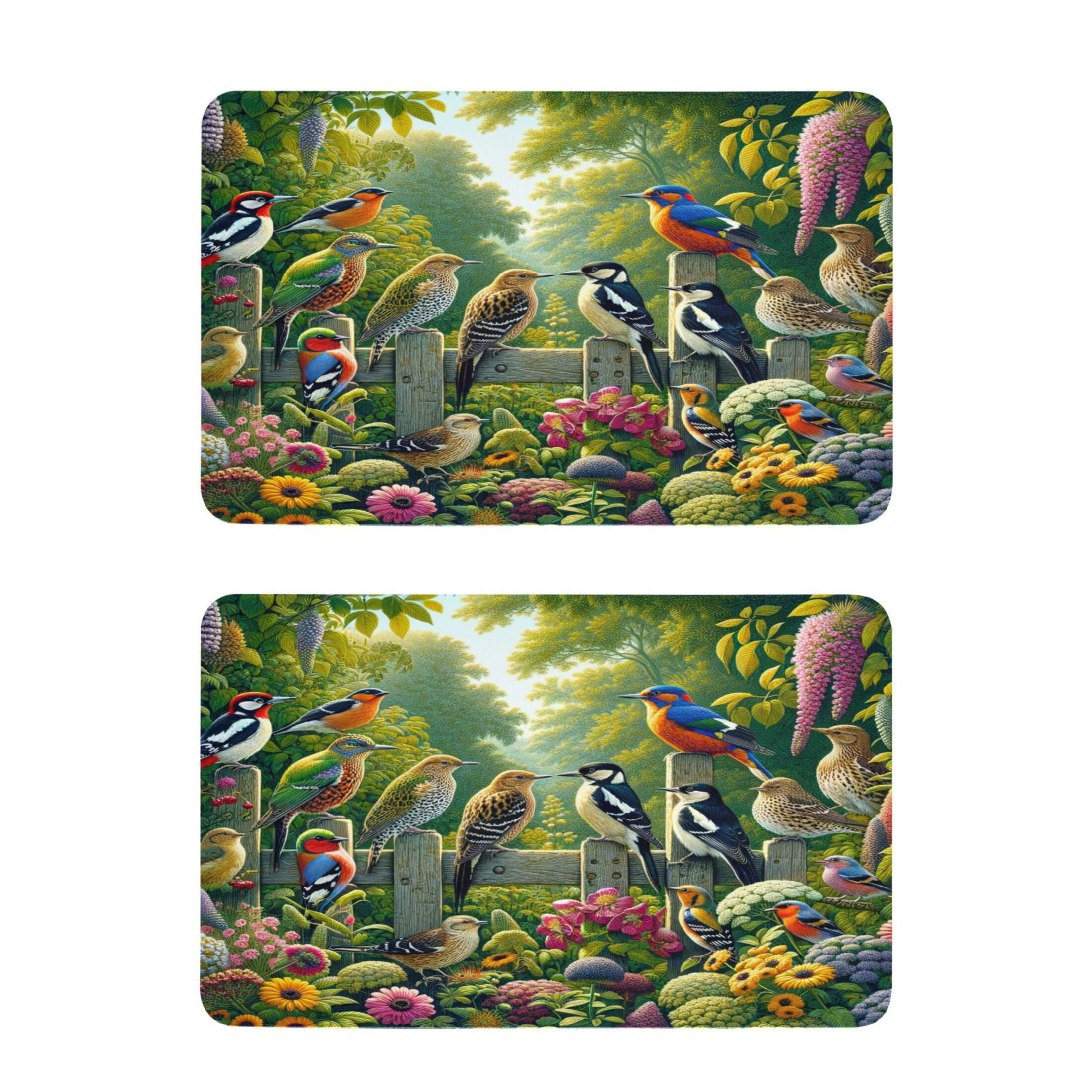 Various Birds on Wooden Fence Strong Fridge Magnets Refrigerator ...