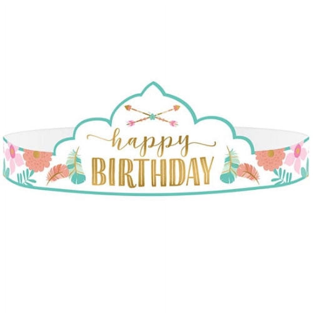 Various Boho Girl Paper Tiaras, 8 Count, Multicolor - Walmart.com