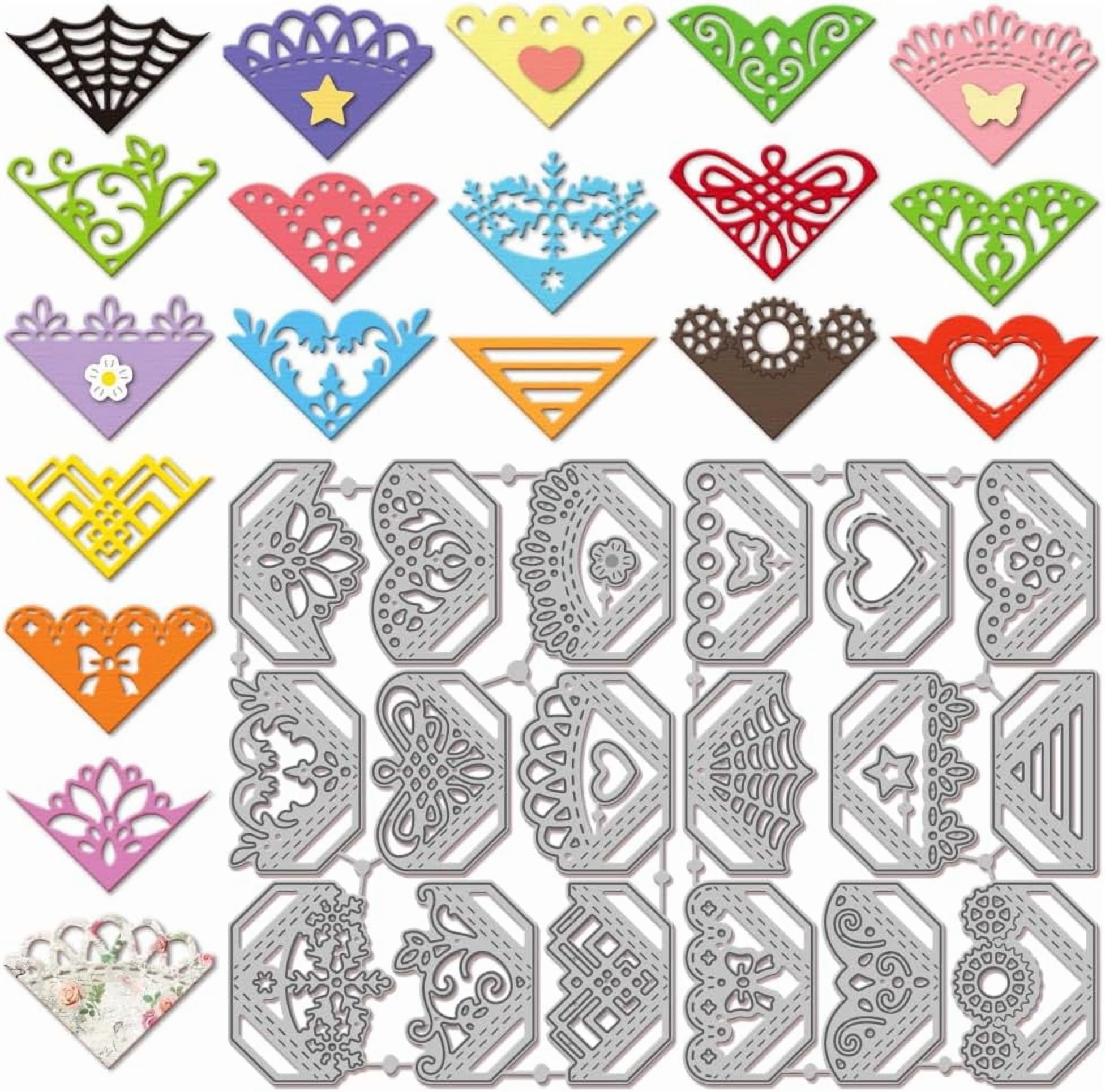 Various Book Corners Cutting Dies for DIY Scrapbooking Flowers ...