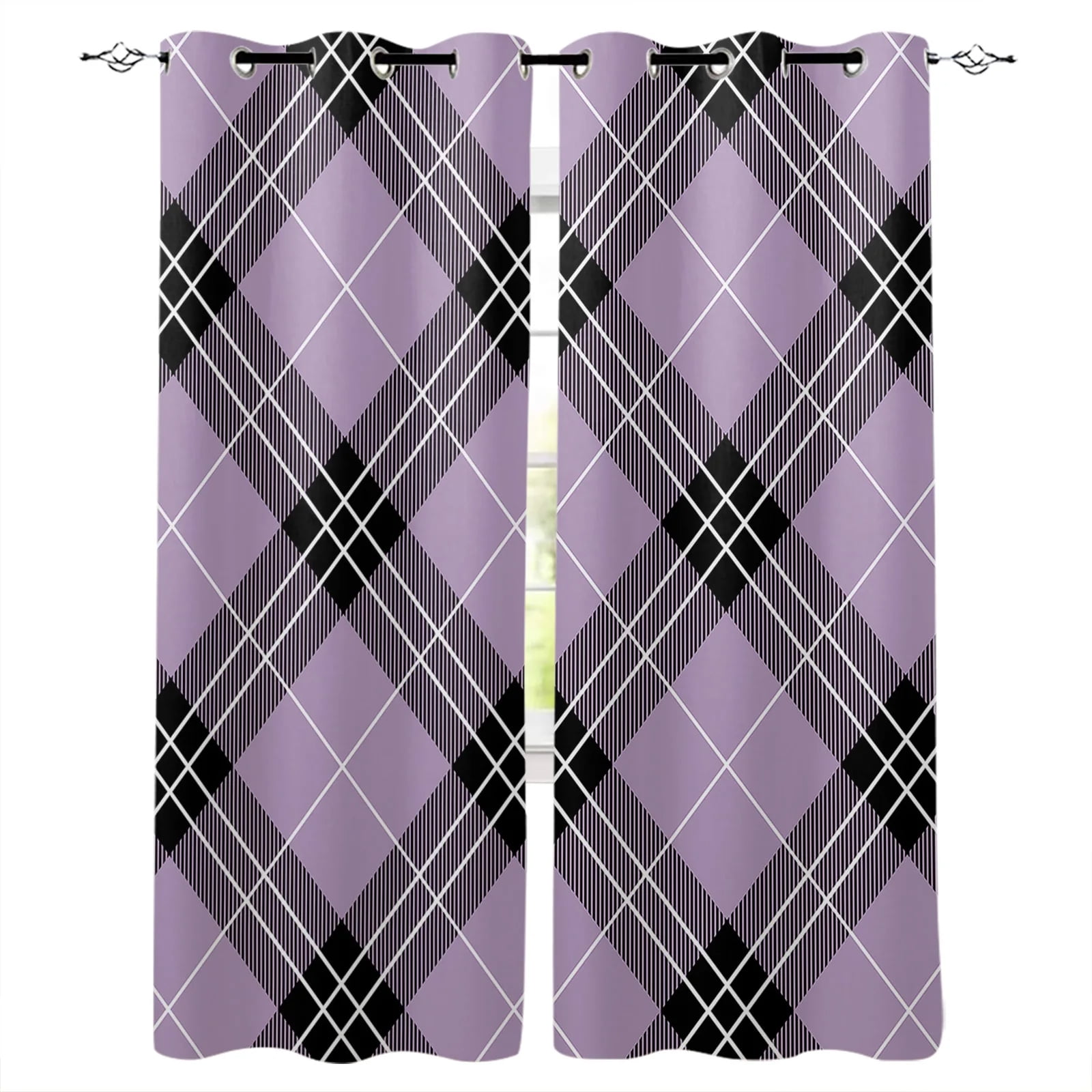 Various Box Stripe Thick Blackout Curtains Living Room Bedroom High Shading Drape Bathroom ...