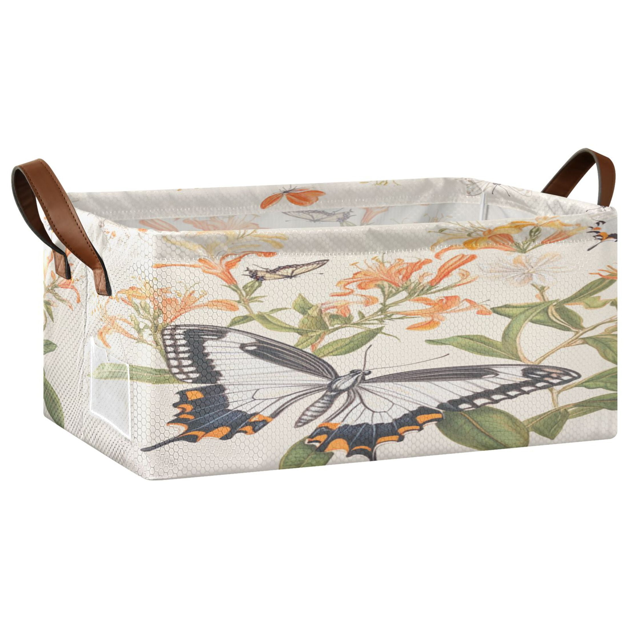 Various Butterflies Storage Basket Soccer Plaid Fabric Hoard Box ...