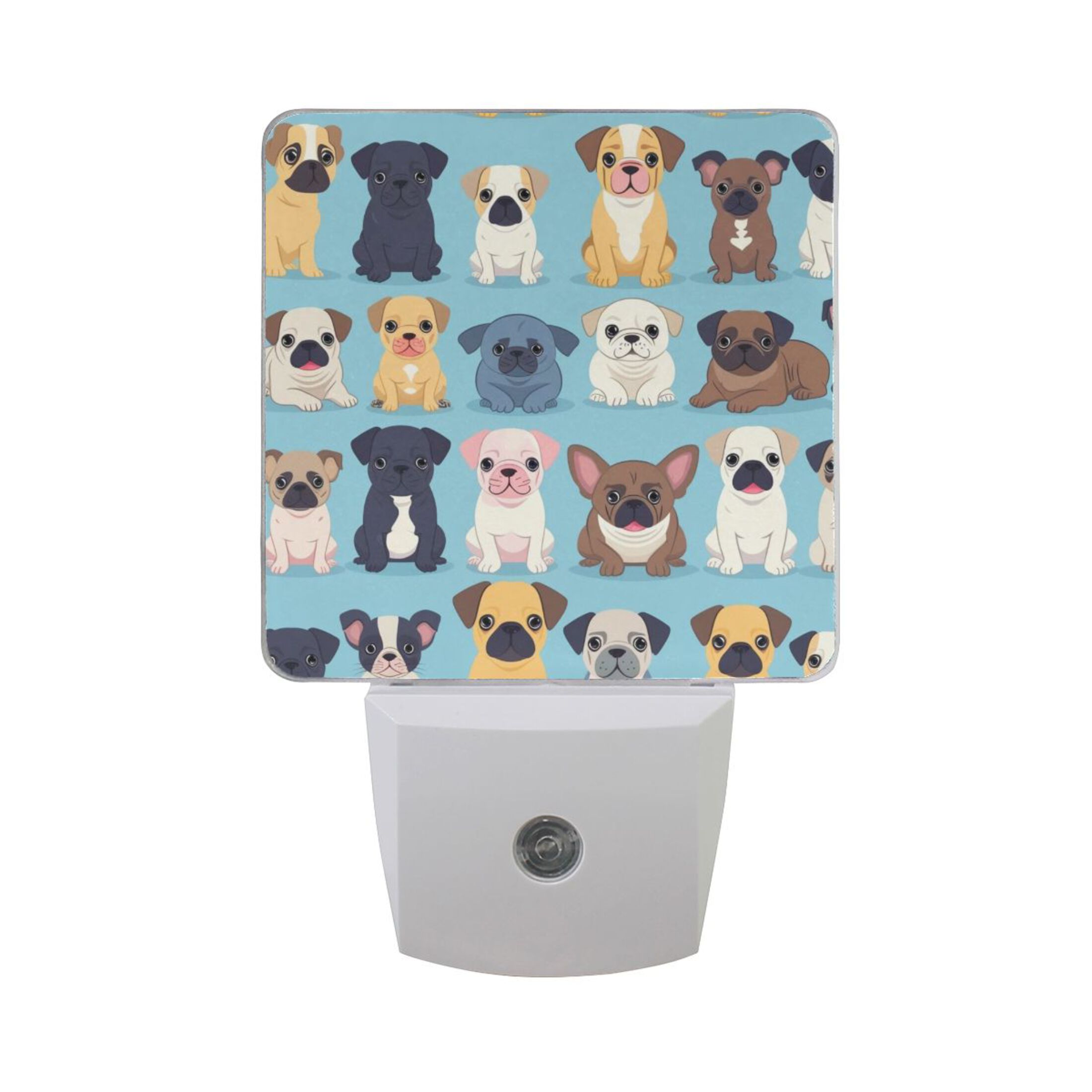 Various Cartoon Dogs LED Night Light Dusk to Dawn Sensor 2 Pack Plug-in ...