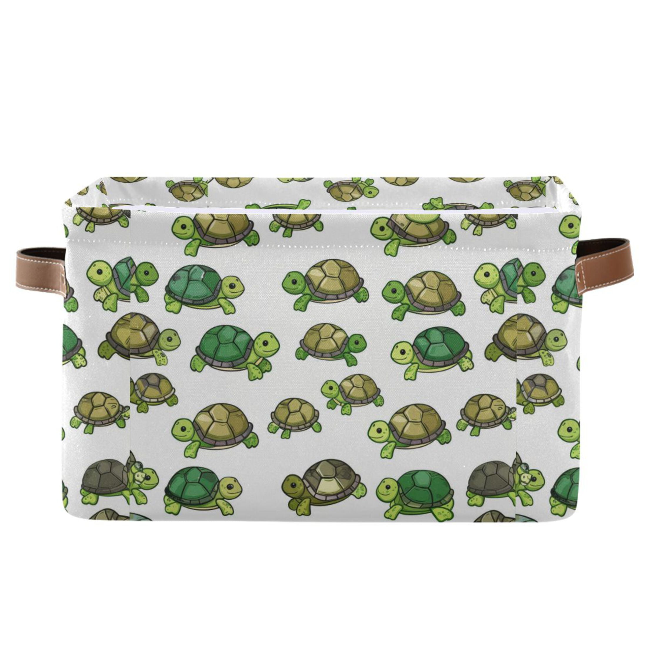 Various Cartoon Turtles Storage Bins with Handle Fabric Organizer ...