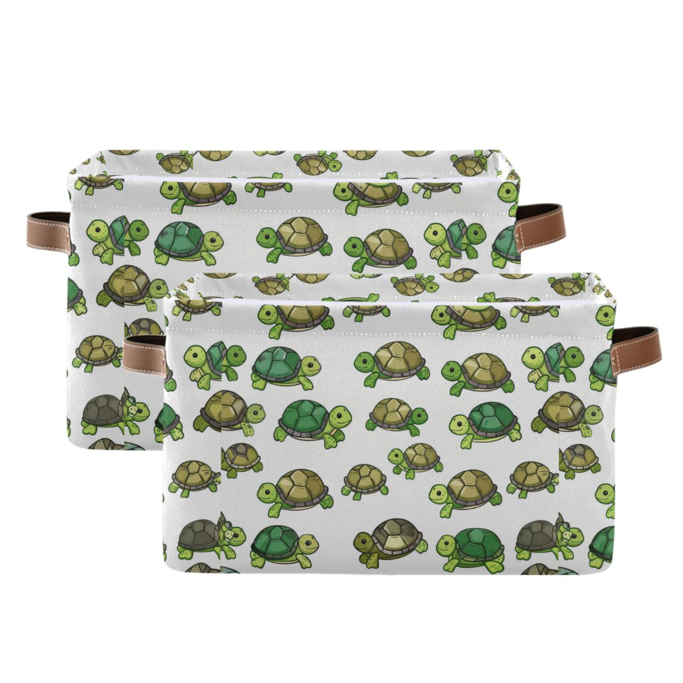 Various Cartoon Turtles Storage Bins with Handle Fabric Organizer ...