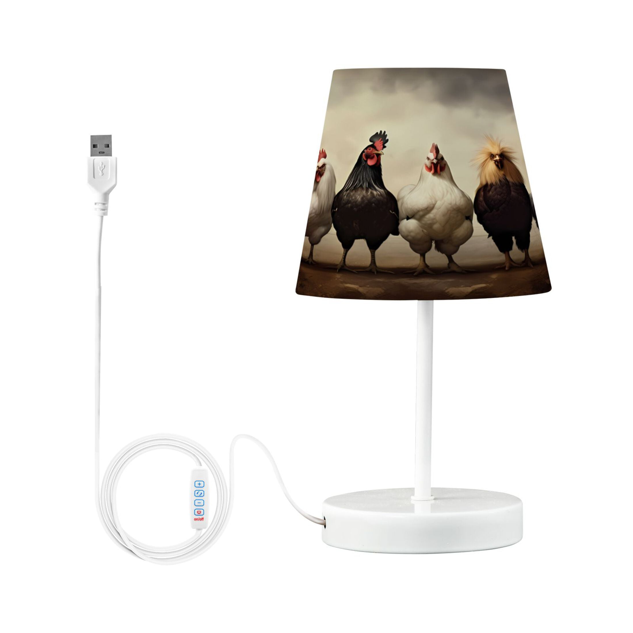 Various Color Chicken Desk Lamp LED Table Nightstand Lamps with 3 Color ...