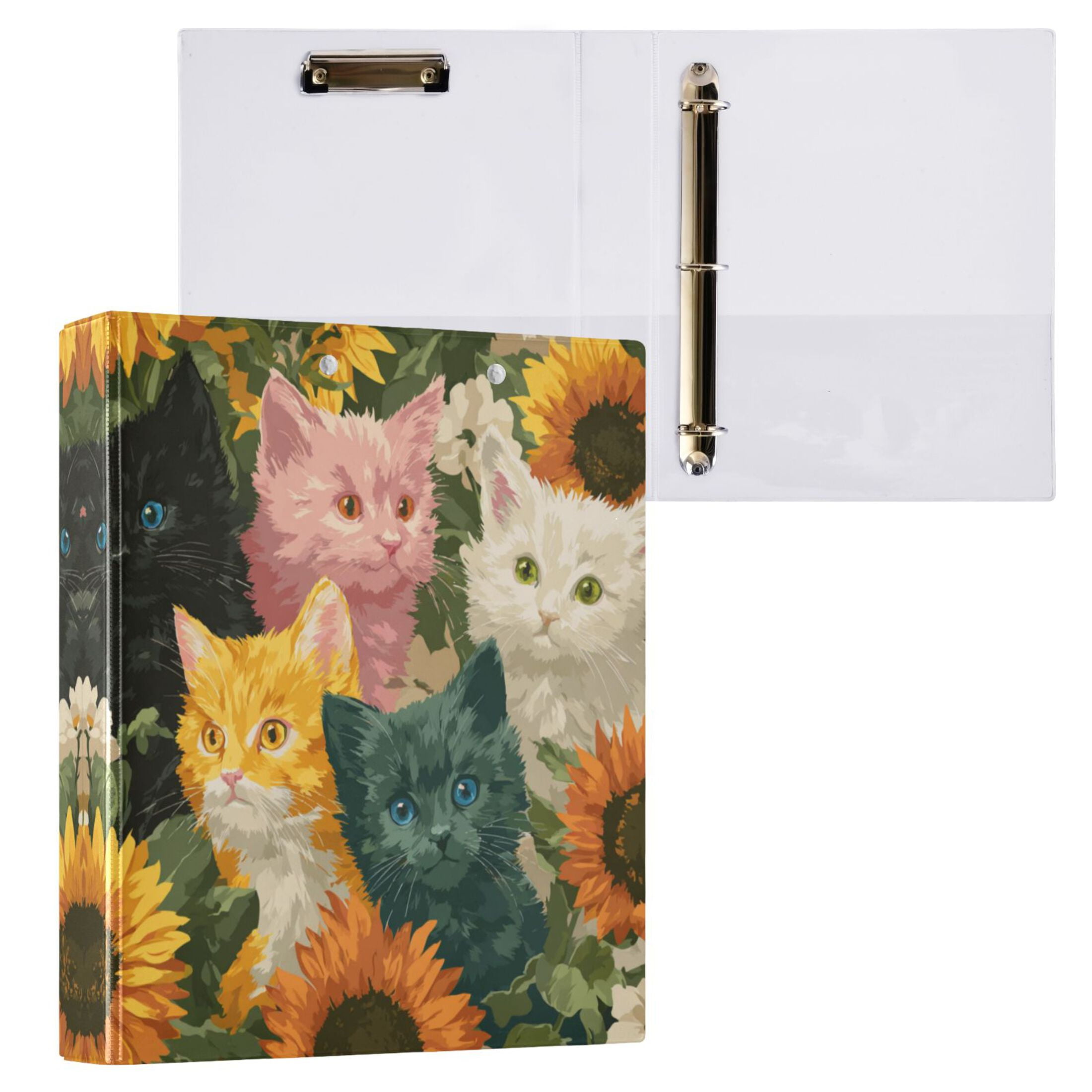Various Colors Cat 3 Ring Hardcover Binders 1.5in Round Rings for ...