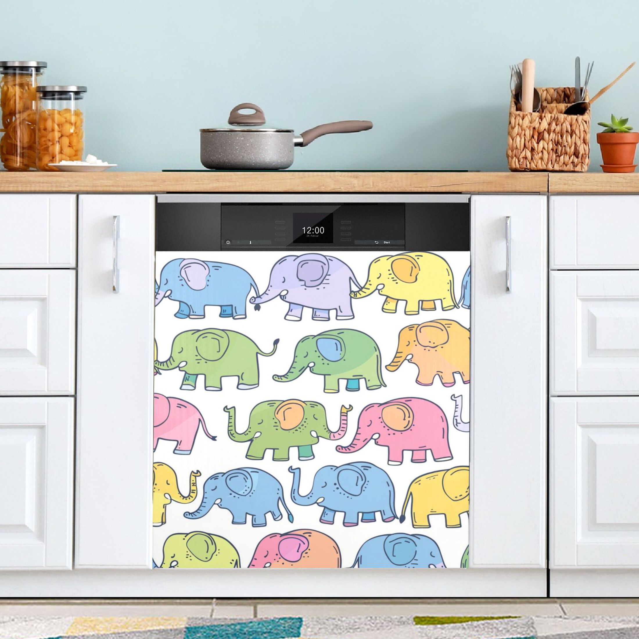 Various Colors Elephant Magnetic Dishwasher Covers Refrigerator Magnet ...