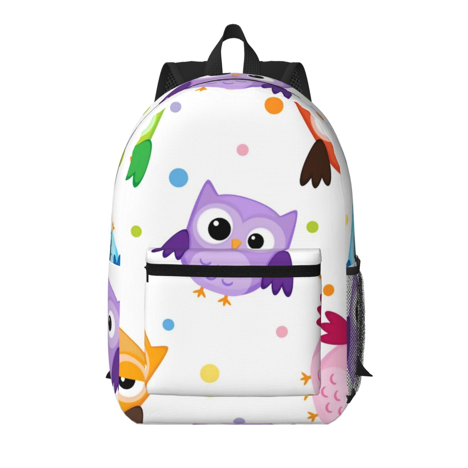 Various Facial Expressions Of Owl Backpack, 17 "Backpack with Pockets ...