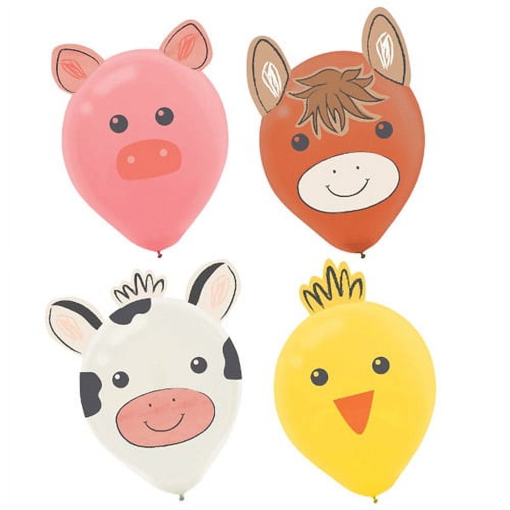 Farm Party 'Barnyard Birthday' Balloon Decorating Kits (6ct) - Walmart.com