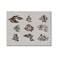 Various Fish Ocean Sea Life Stencil Template Reusable 8.5 x 11 for ...