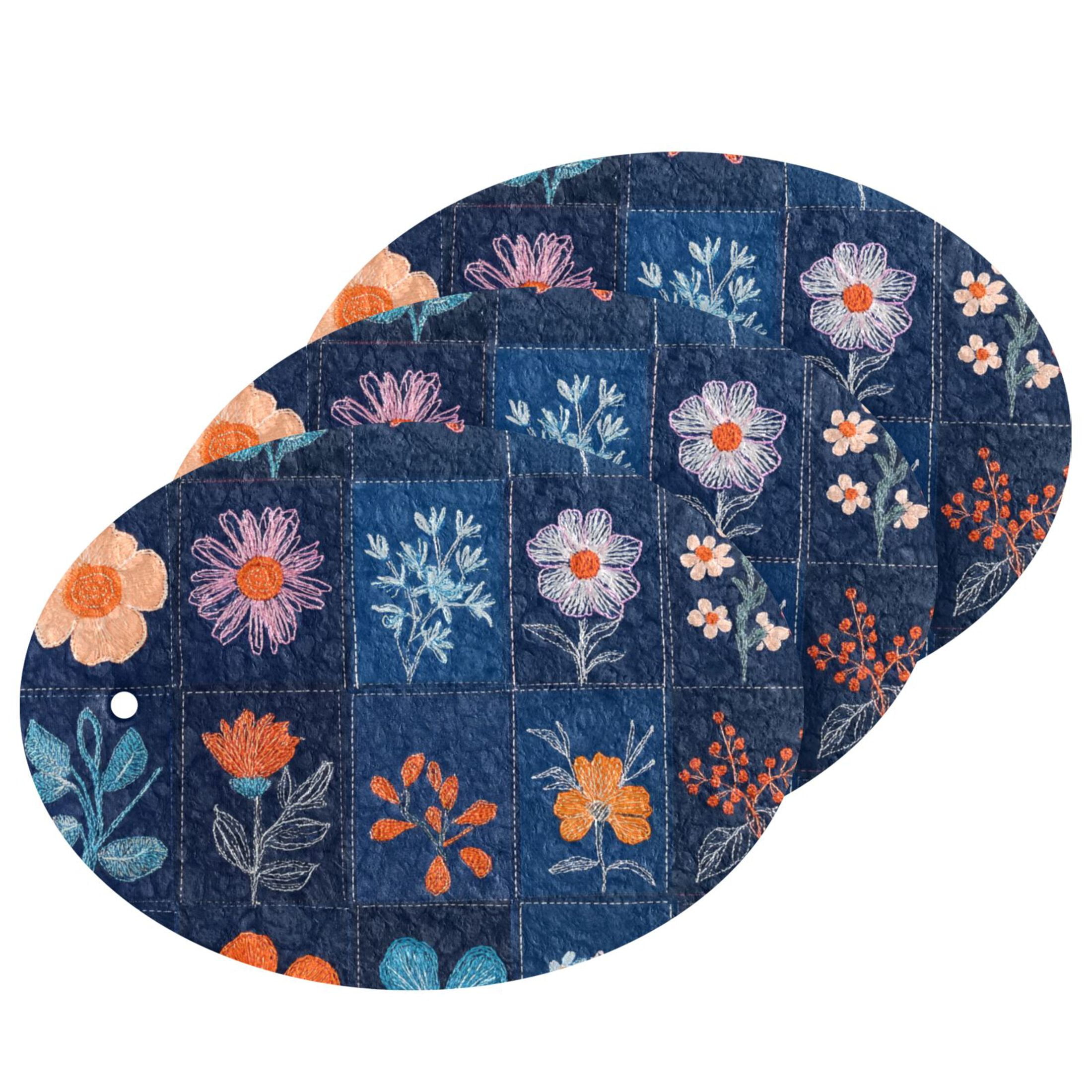 Various Flowers Lattice 3 Dish Sponges Bulk Delicate Clean Non Scratch ...