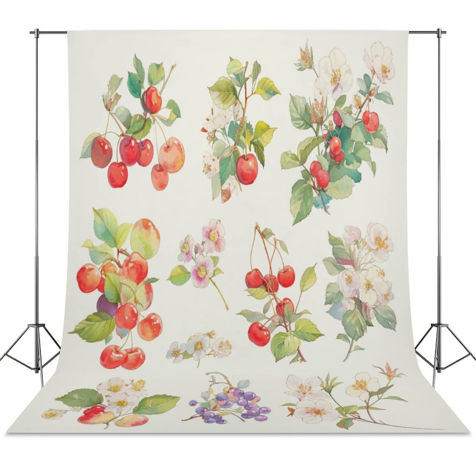 Various Fruits Spring Wall Backdrop Background Floral Backdrops 5x7FT ...